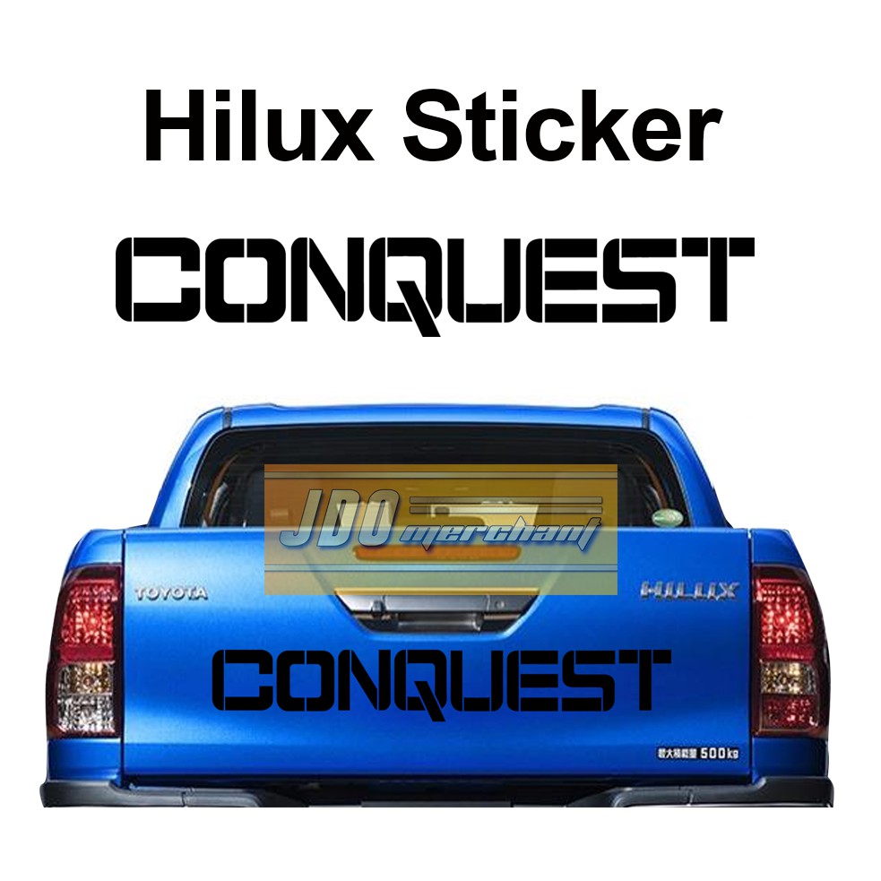 Toyota Hilux Conquest Tailgate Cutout Sticker | Shopee Philippines