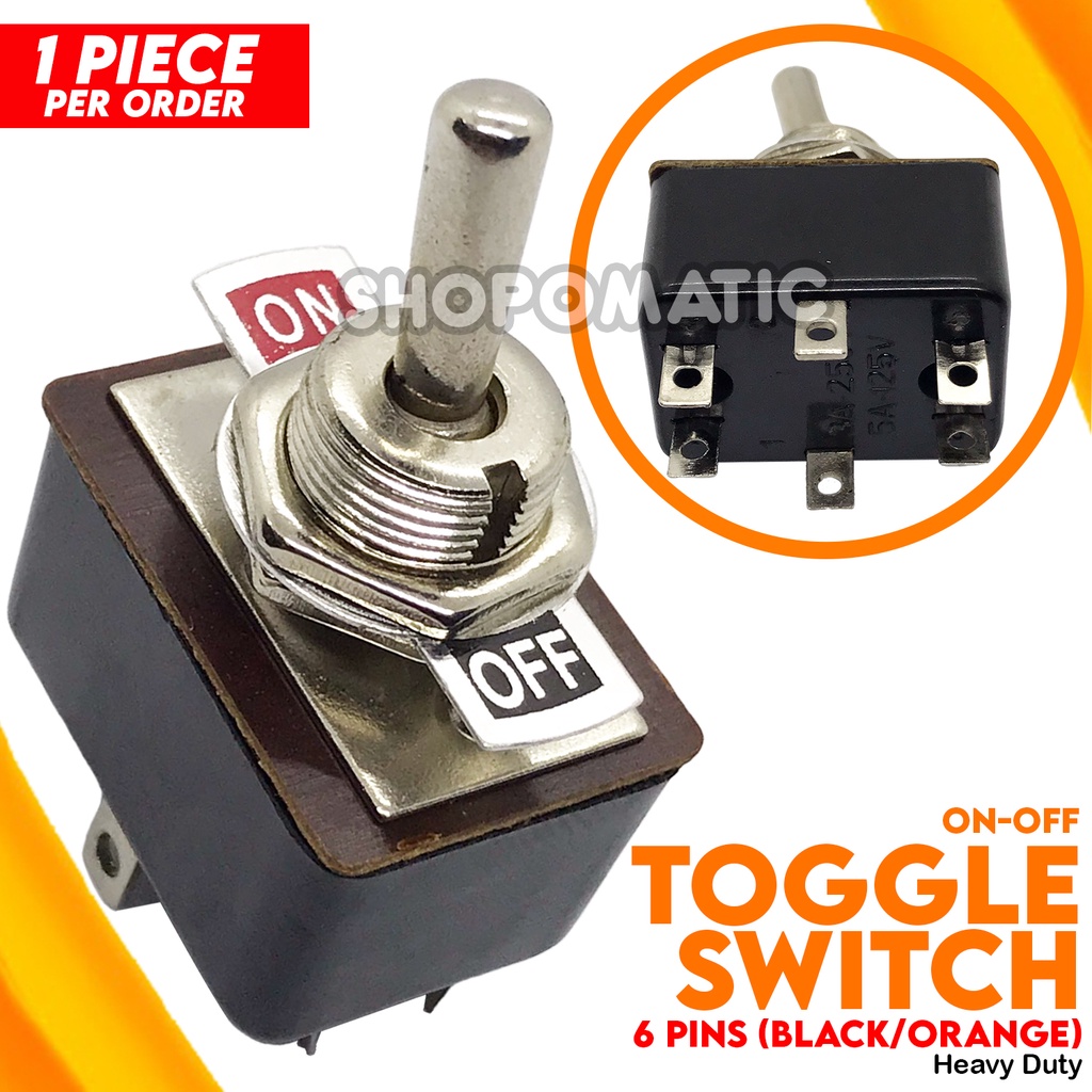 🟧Toggle Switch 6 Pin ON-OFF Heavy duty🟧 | Shopee Philippines