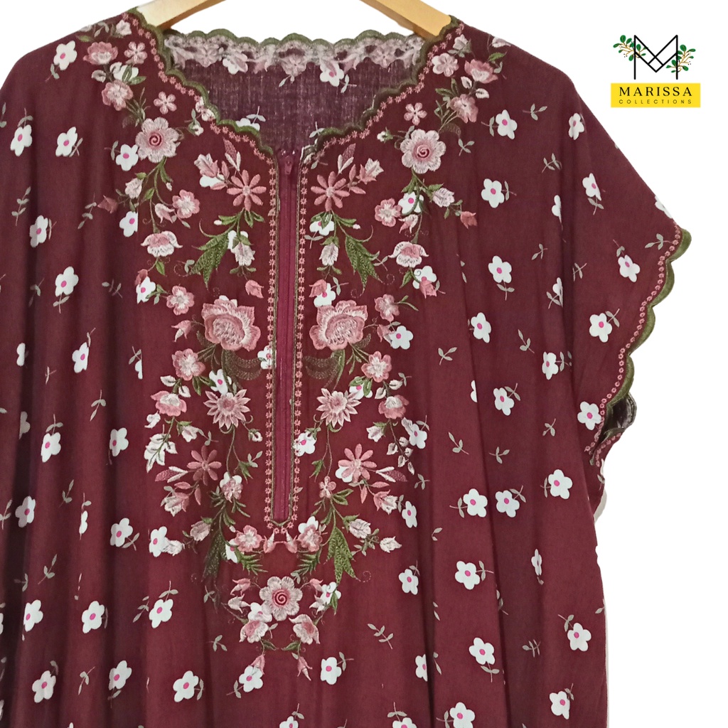 DAISY MOTIF EMBROIDERED DASTER / LAKE EMBROIDERED DASTER / RAYON ...