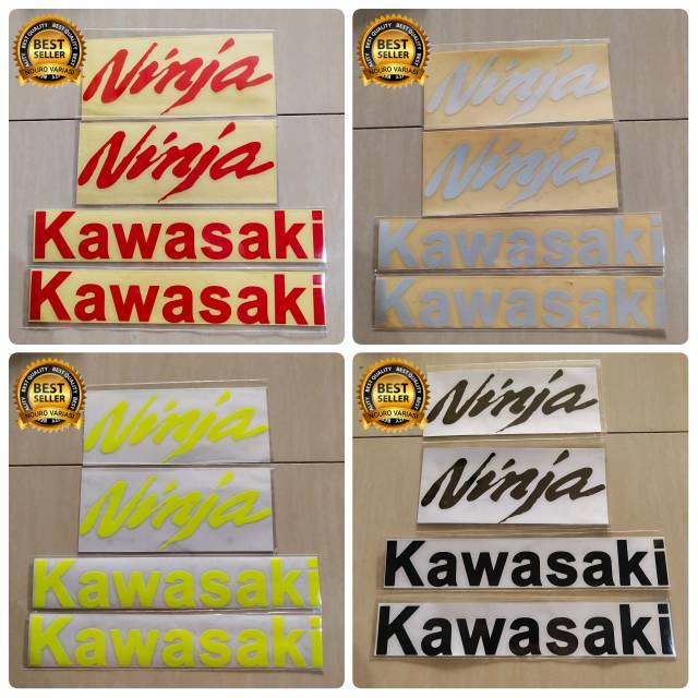 HITAM Sticker cutting kawasaki ninja rr ninja 250 ninja r Black 1set ...