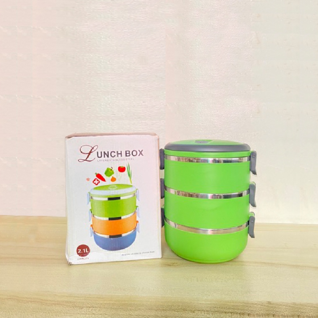 3 in 1 Lunch Box (random color) | Shopee Philippines