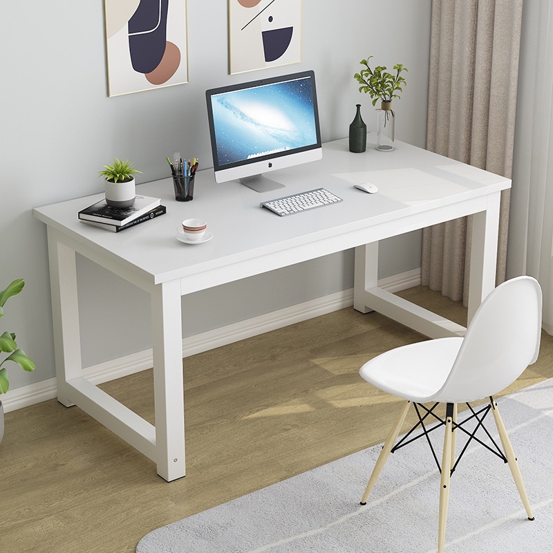 White 120x60cm Computer Table office desk Home student Furniture Wood ...