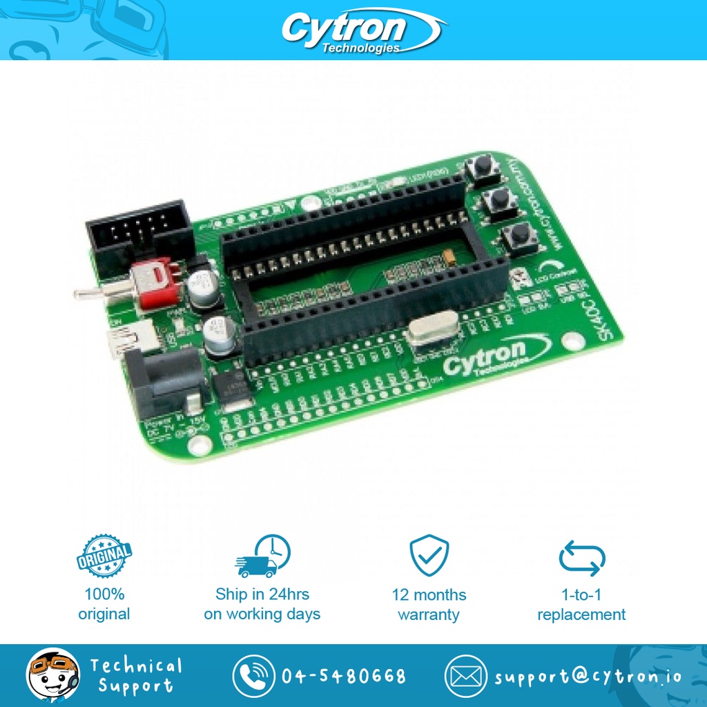 Cytron 40 Pins Starter Kit To Build Pic Microcontroller Project SK40C ...
