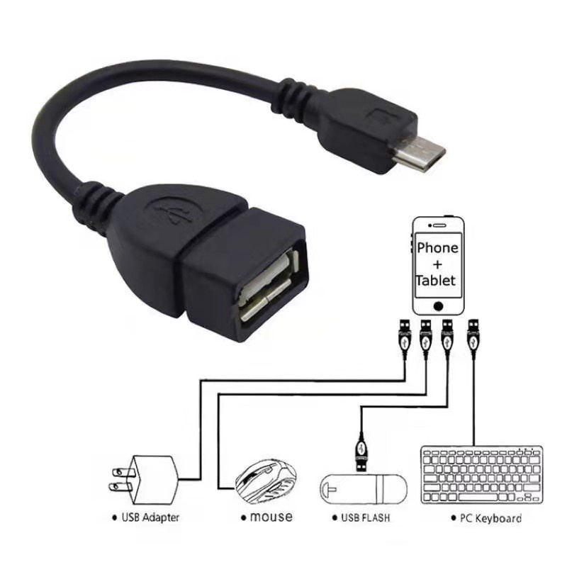 OTG cord Mobile phone OTG Connector kit micro-USB Male To USB Female ...