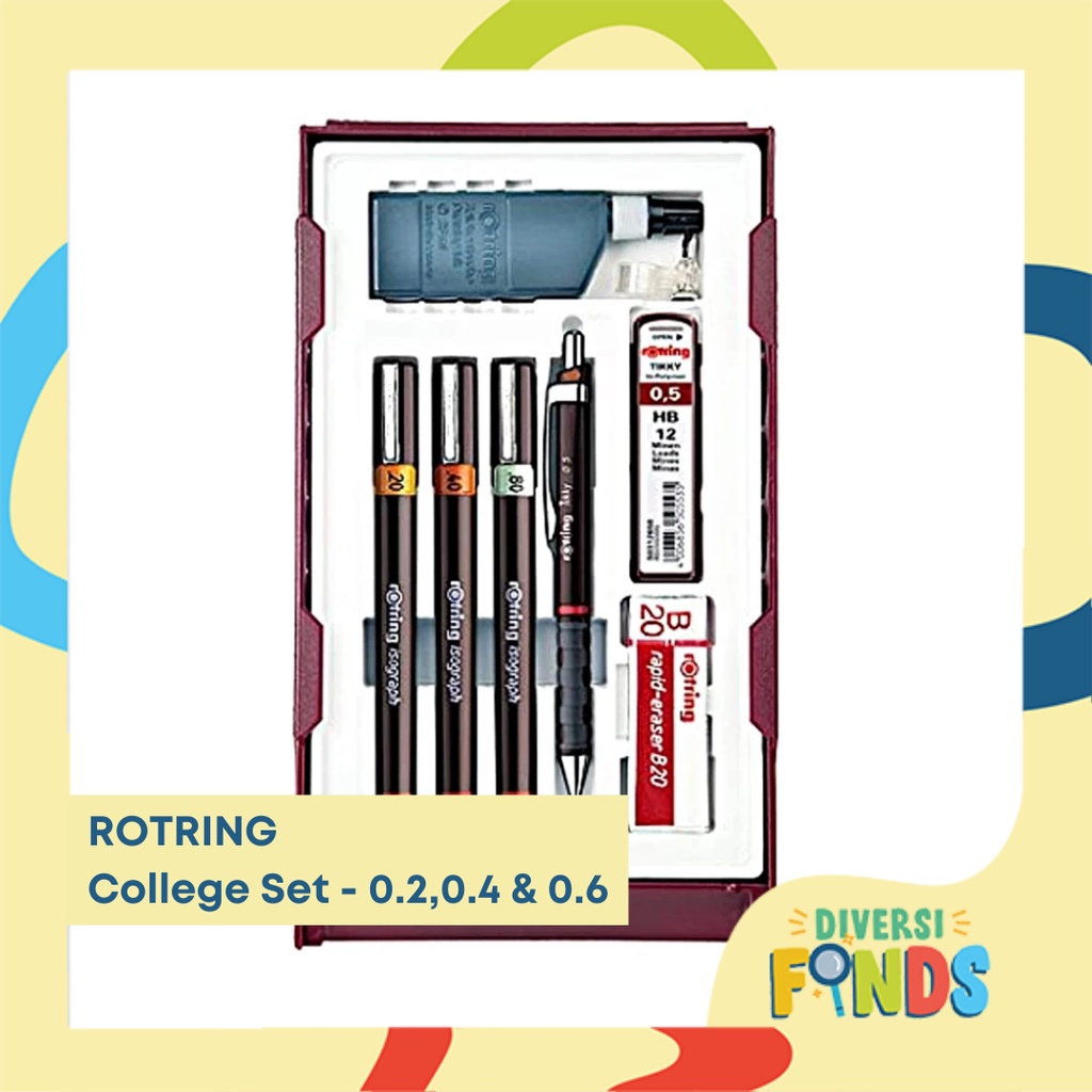 AUTHENTIC! Rotring Isograph College Set (with adaptor) / Master Set ...