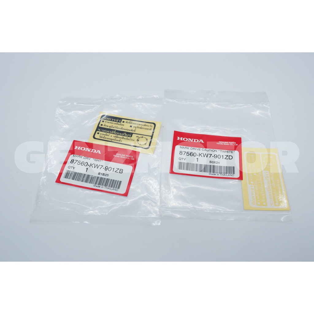 Warning Stickers Things To Remember Genuine HONDA 87560-KW7-901ZB 87560-KW7-901ZD ️ Fast ...