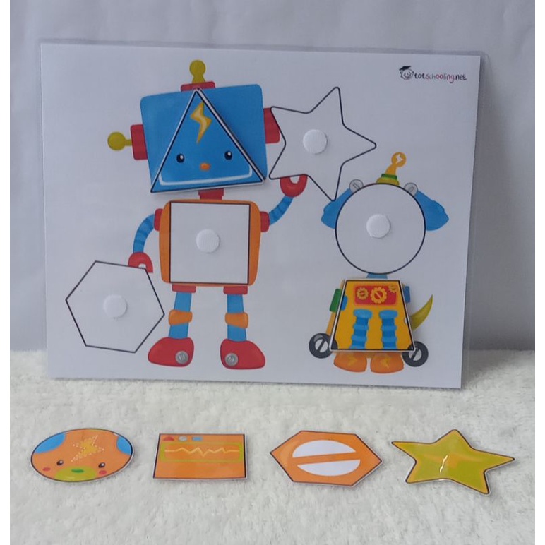 Shape Matching Busy Book Laminated Interactive Learning Activity ...