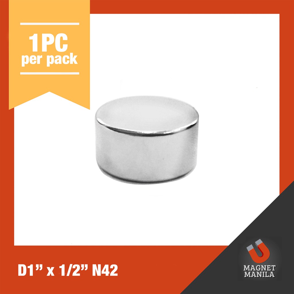 Magnet Manila D1" X 1/2" N42 Neodymium Strong Supper Magnet | Shopee ...