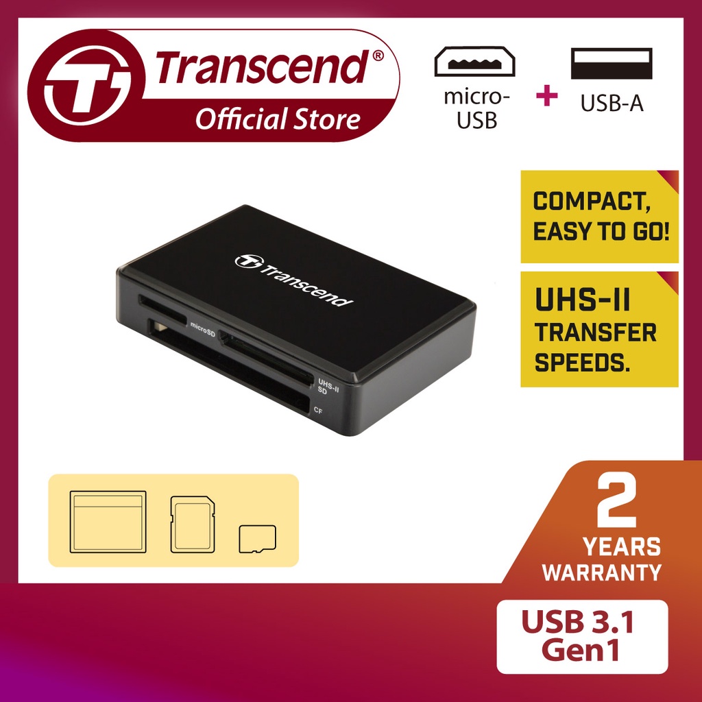 Transcend RDF9 USB 3.1 Card Reader (Black) | Shopee Philippines