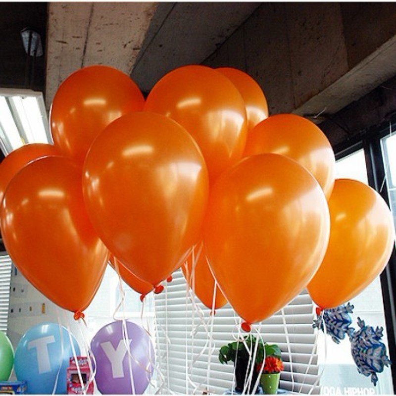 25 pcs/10 pcs metallic orange balloons (made in thailand) | Shopee ...