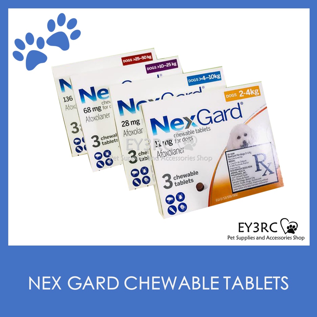 NEX GARD CHEWABLE TABLETS (1 pc tablet) | Shopee Philippines