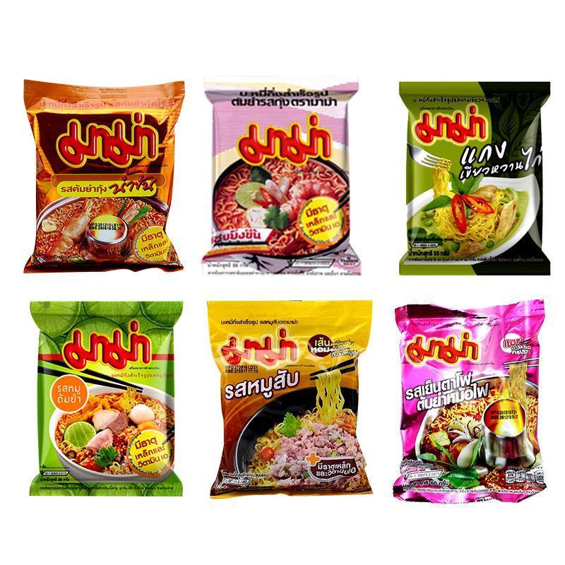 MAMA Instant Noodle Mee tomyum shrimp /creamy green curry | Shopee ...