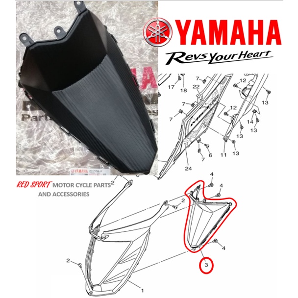 TOP ENGINE COVER for mio i 125 / mio i 125s / m3 YAMAHA GENUINE PARTS ...