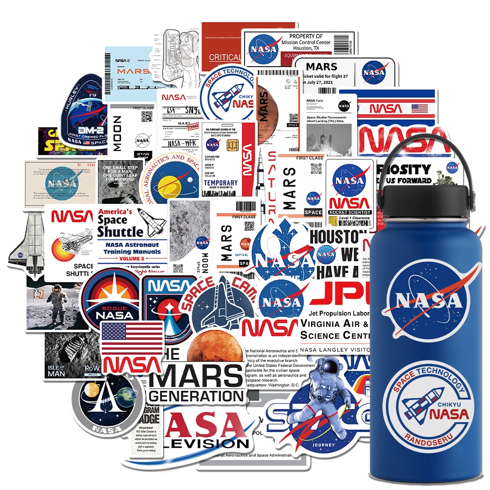 In stock 50pcs NASA astronaut series stickers waterproof skateboard ...