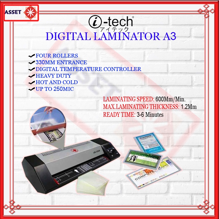 ITECH NEW DIGITAL LAMINATOR/ LAMINATING MACHINE A3 | Shopee Philippines