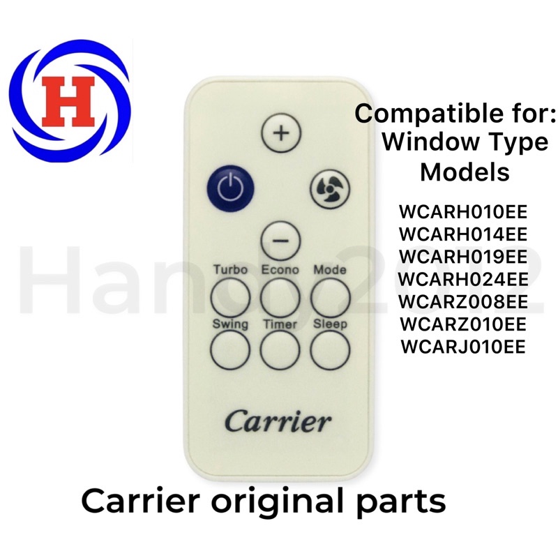BRANDNEW Remote control for CARRIER AIRCON WINDOW TYPE | Shopee Philippines