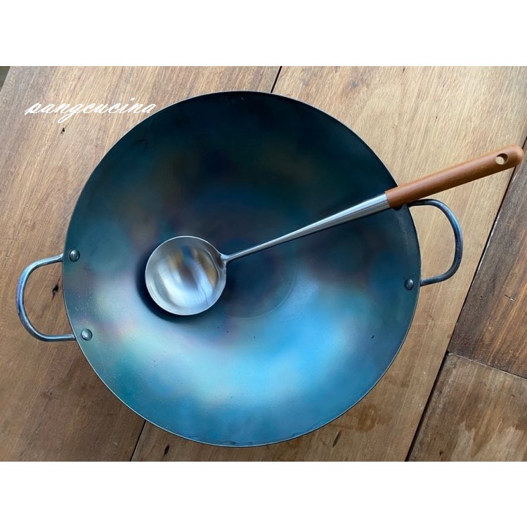 34cm/36cm/38cm/40cm/45cm Authentic Carbon Steel Chinese Wok Pan, Round Bottom, Full Seasoned Wok ...