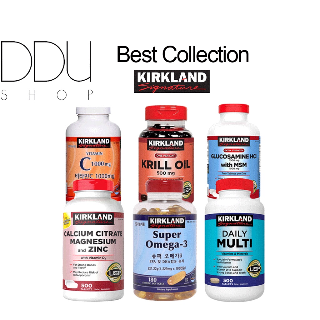 Kirkland / Best collection / Vitamin C 1000mg ,Signature Krill Oil ...
