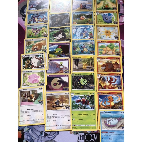 Pokemon Go Master Set of Common Uncommon Cards TCG Card Set | Shopee ...