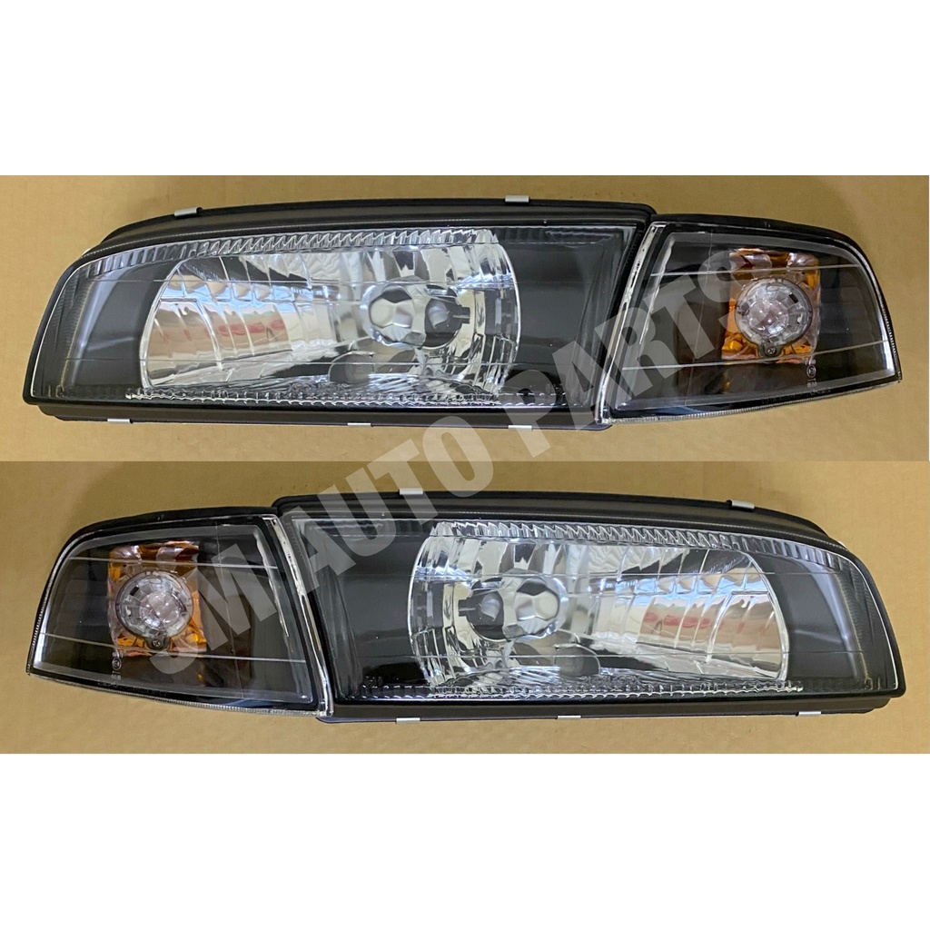 Mitsubishi Lancer 1996 - 1997 Smoke Pizza Pie Head Light Head Lamp ...