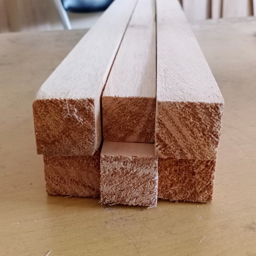 KAYU 3x3 balsa wood stick 3cm 30mm x 30mm balsa Reng balsa block balsa ...