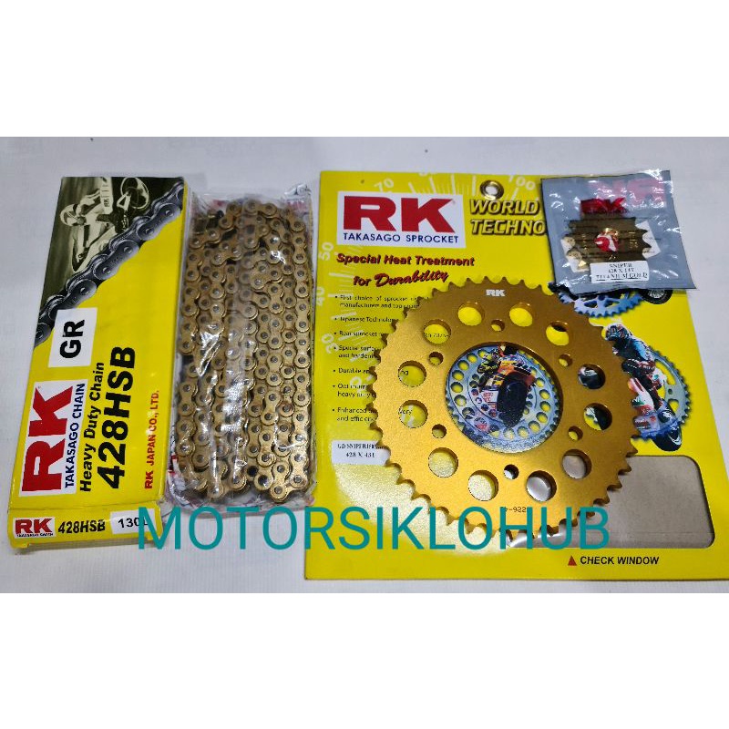 RK ALLOY SPROCKET CHAIN SET FOR YAMAHA SNIPER 150 V1 V2 | Shopee ...