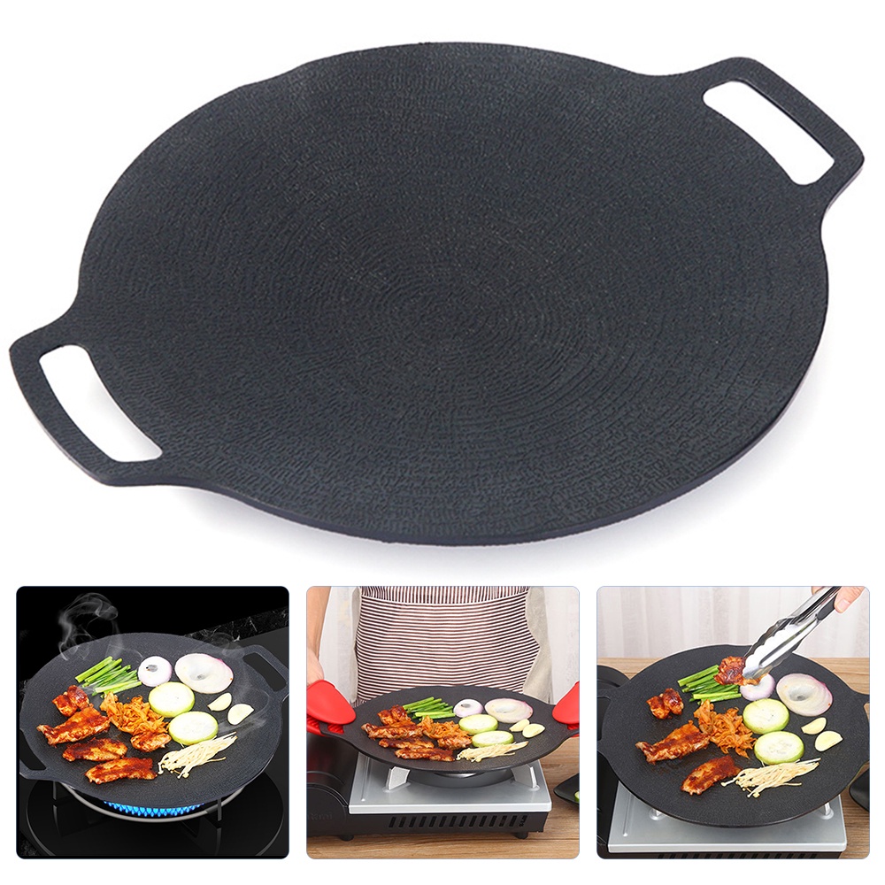 Korean Round Grill Pan Barbecue Pan Pork Belly Non-stick Cooker Maifan ...