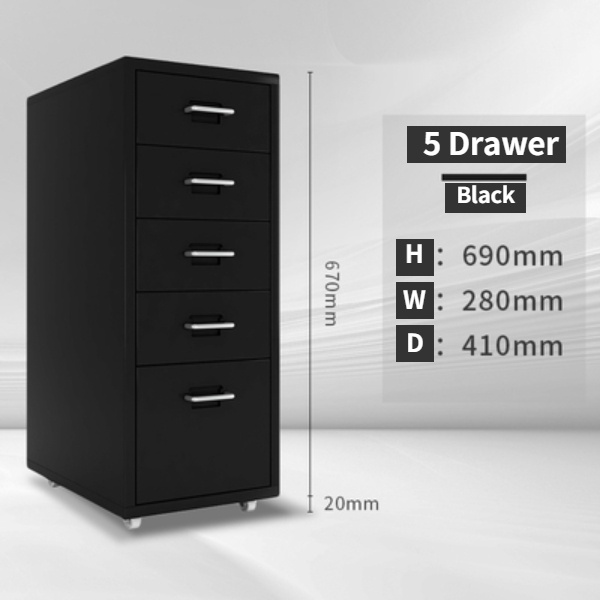 3/5/6 layers Metal drawer with lock Office drawer Metal Pedestal Drawer ...