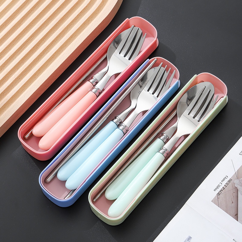 Stainless Steel Portable Cutlery Set Dining Tools Tableware | Shopee ...