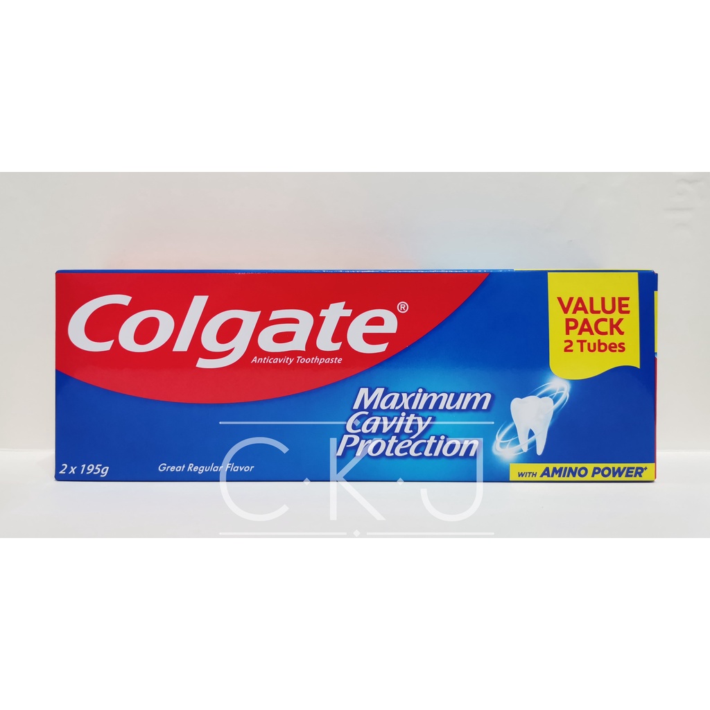 Colgate Great Regular Flavor Toothpaste 2 x 195g Twin Pack | Shopee ...