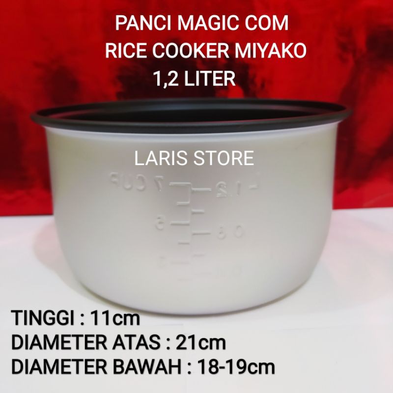 Magic Com Rice Cooker 1,2 Liter Miyako PAN MCM-612 | Shopee Philippines