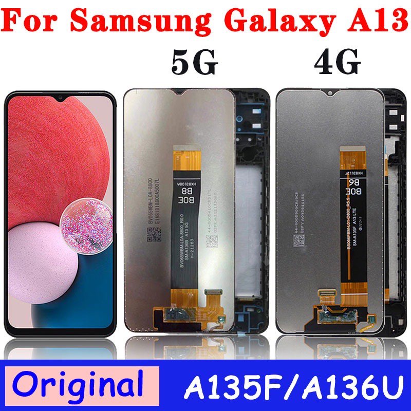Original LCD for Samsung Galaxy A13 5G A136 SM-A136B A136U A13 4G A135 SM-A135F LCD touchscreen ...
