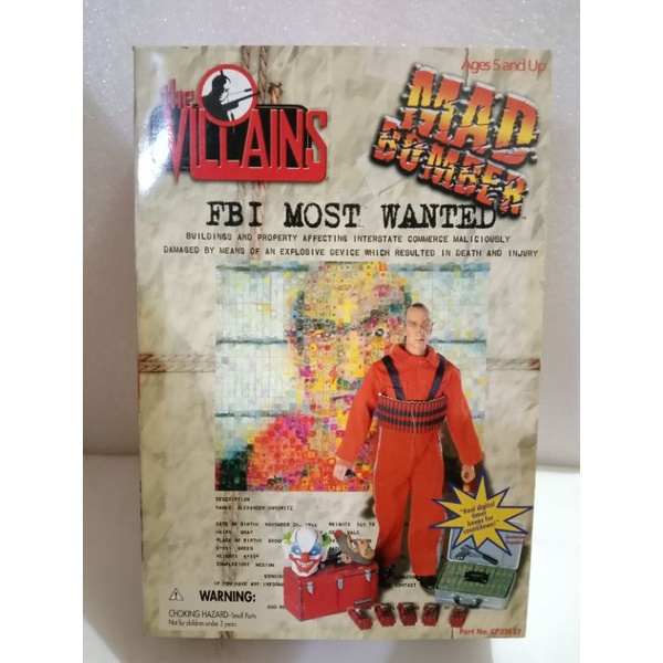 21st Century THE VILLAINS "MAD BOMBER" FBI MOST WANTED SEALED 1/6 Scale ...
