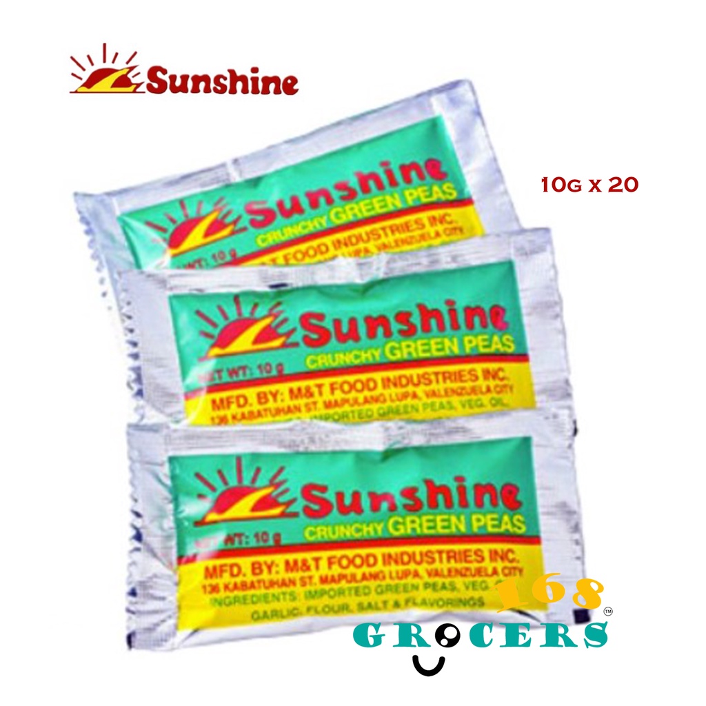 Sunshine Crunchy Green Peas 10gx20's or 50gx2 | Shopee Philippines