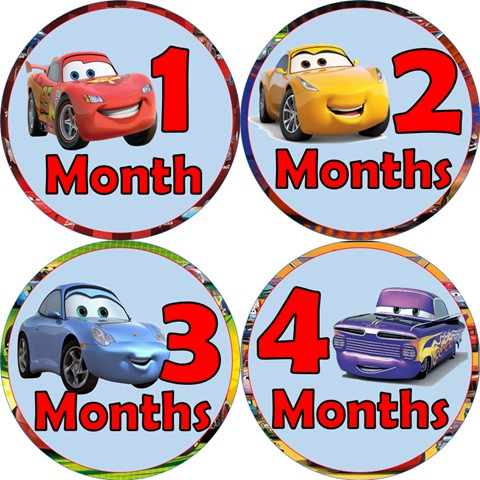 12 Months Baby Milestone Stickers CARS | Shopee Philippines