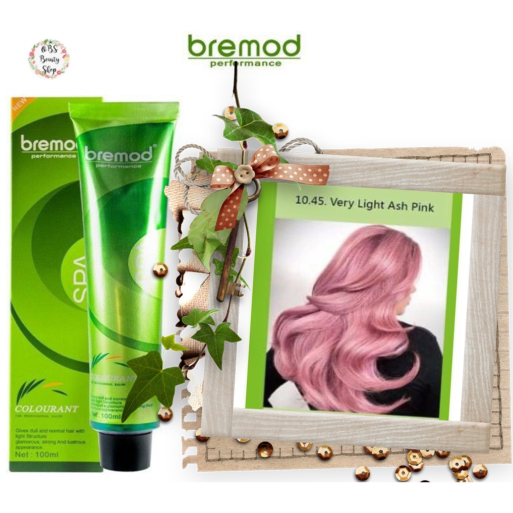 New Colors!!! Bremod Hair Color Dye 10/45 Very Light Ash Pink | Shopee ...