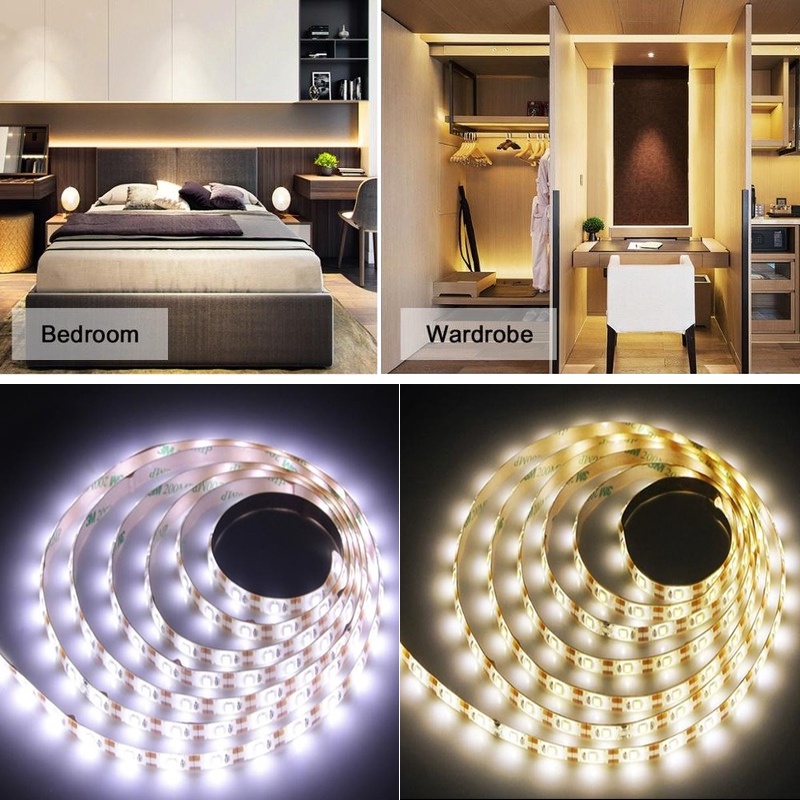 USB LED Strip Light 5V SMD2835 LED TV Background Lighting 1M 2M 3M 4M 5M Warm White DIY Flexible ...