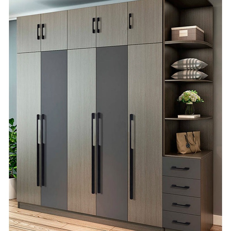 Modern and simple black aluminum closet handle cabinet door handle ...