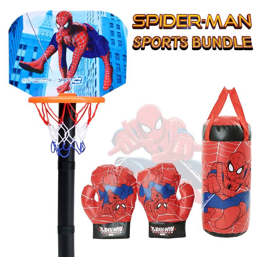 SpiderMn Boxing Punching Bag Basketball Board For Kids With Boxing ...