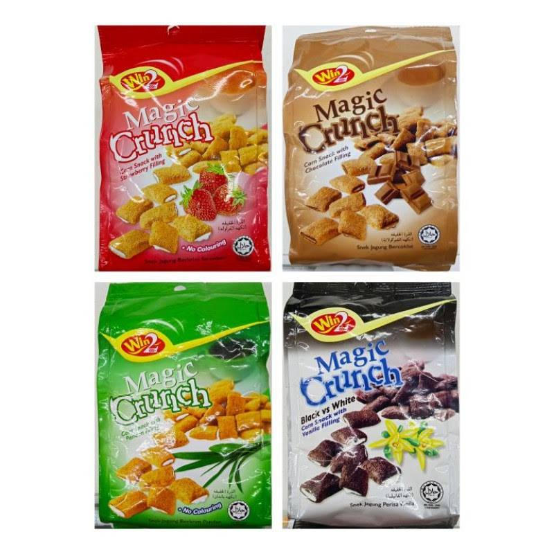 Win2 Magic Crunch 70G -Pandan/ Vanila / Chocolate / Strawberry | Shopee ...