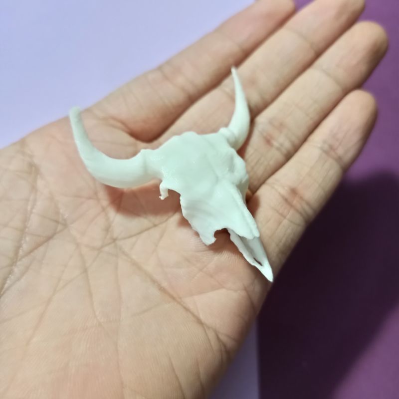 Bull skull model, mini decor, custom figure 1:12 scale | Shopee Philippines