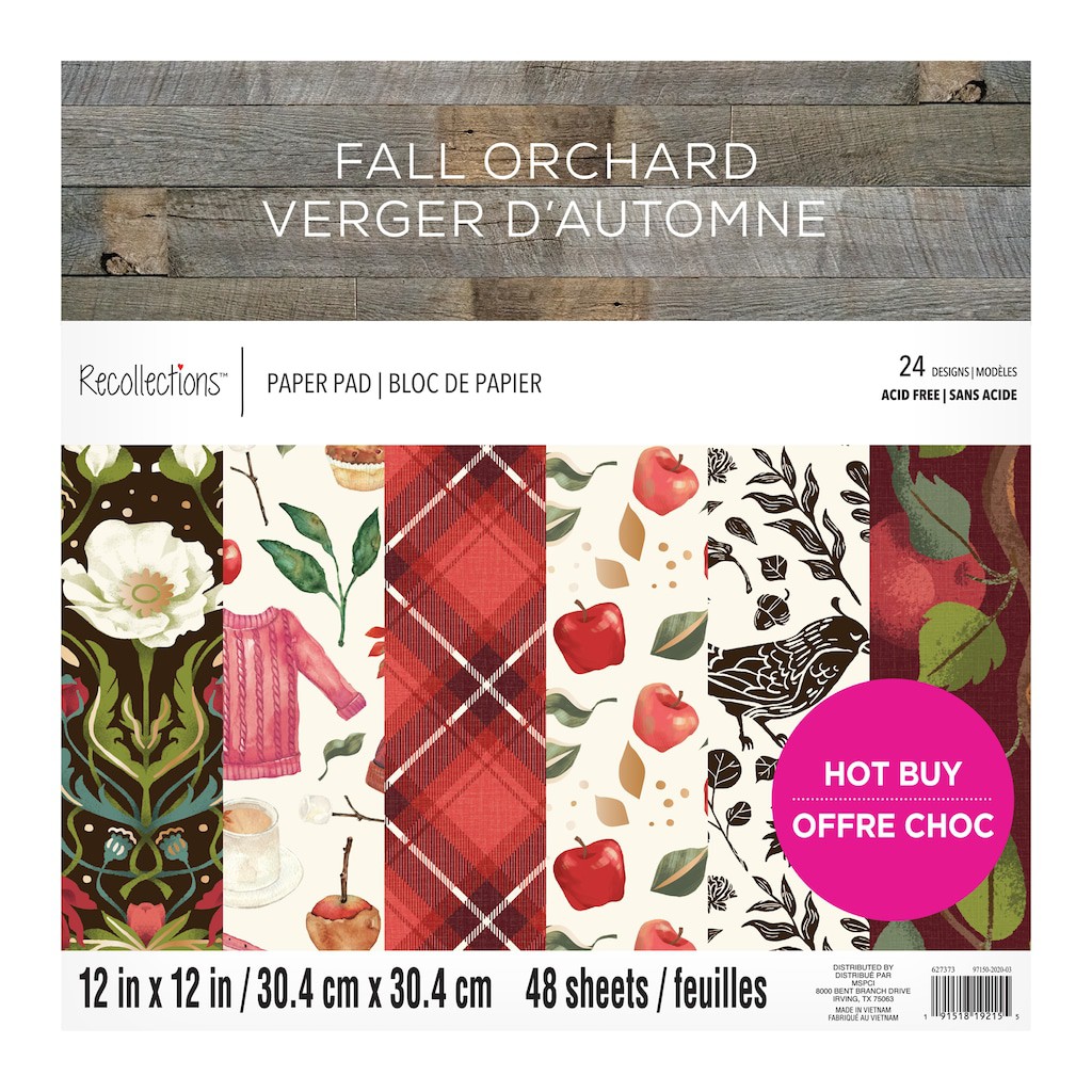 Recollections 12 X 12 Paper Pad- Fall Orchard ( FREE 1 PC 1X12 DIE-CUT ...