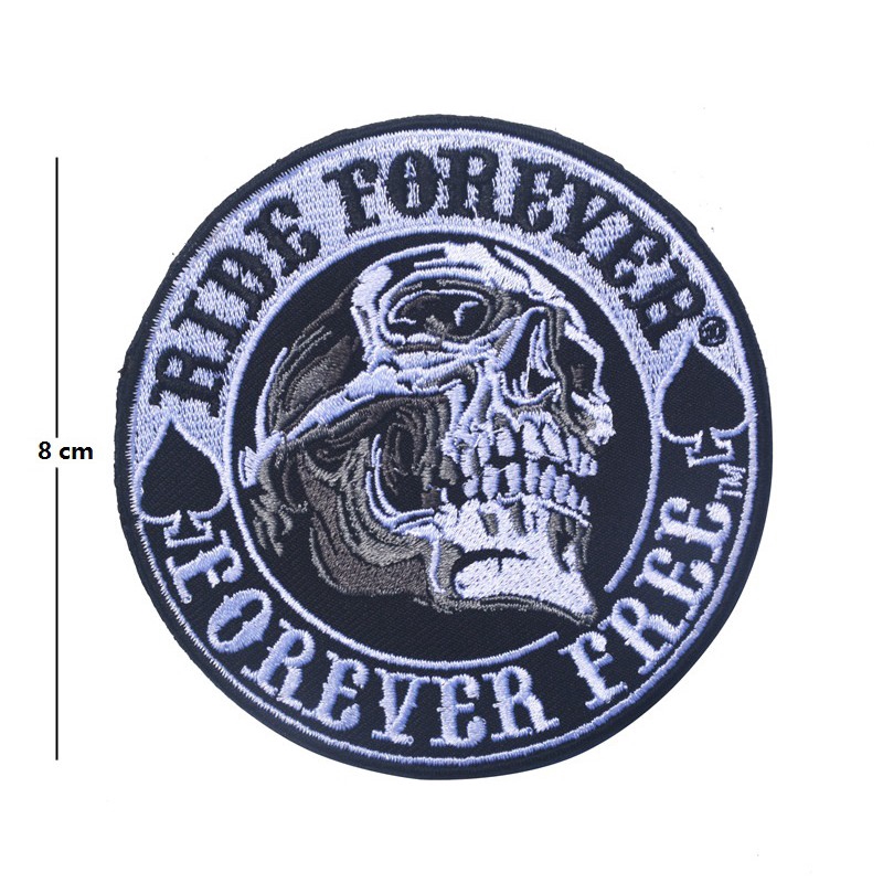 Spade Skull Outlaw Anarchy Biker Patch Clothing LIVE FREE RIDE Patch ...
