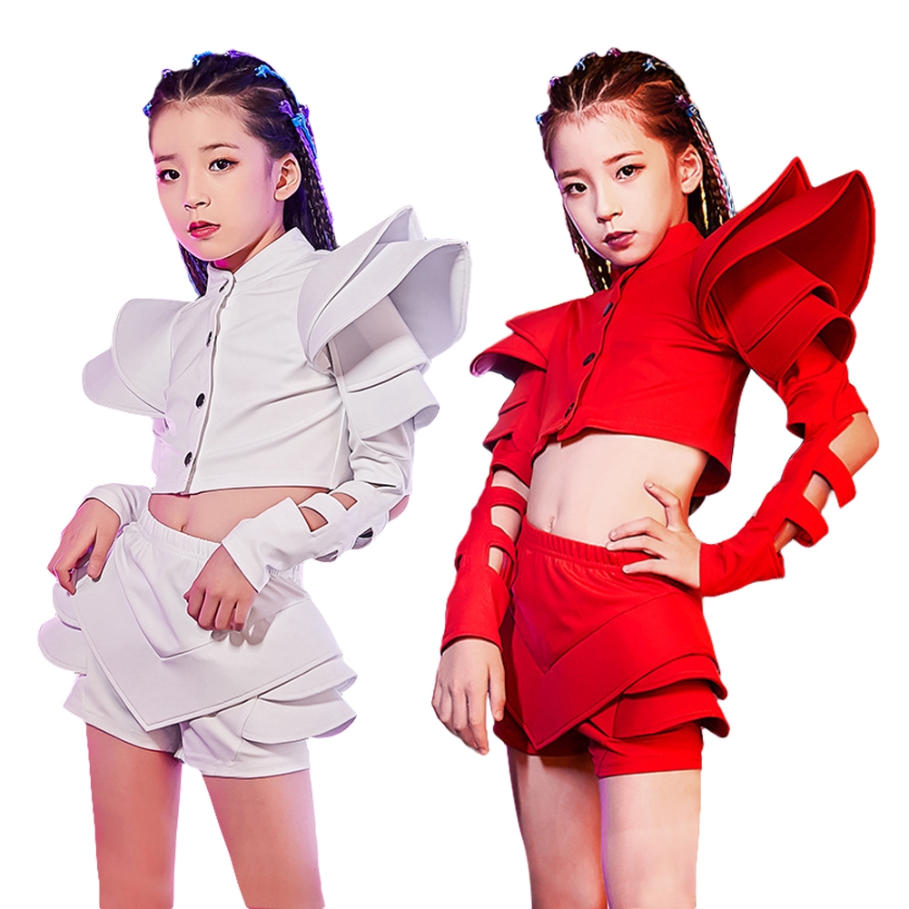 Lolanta Kids Girls Fashion Hip Hop Outfit Streetwear Crop Top Shorts ...