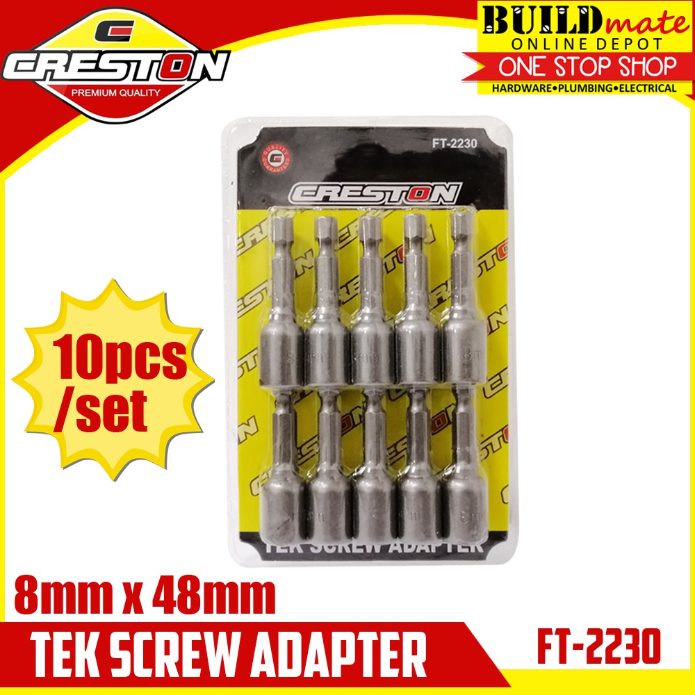 CRESTON Tek Tex Screw Adapter 8mmx48mm 10pcs/SET FT-2230 | Shopee ...