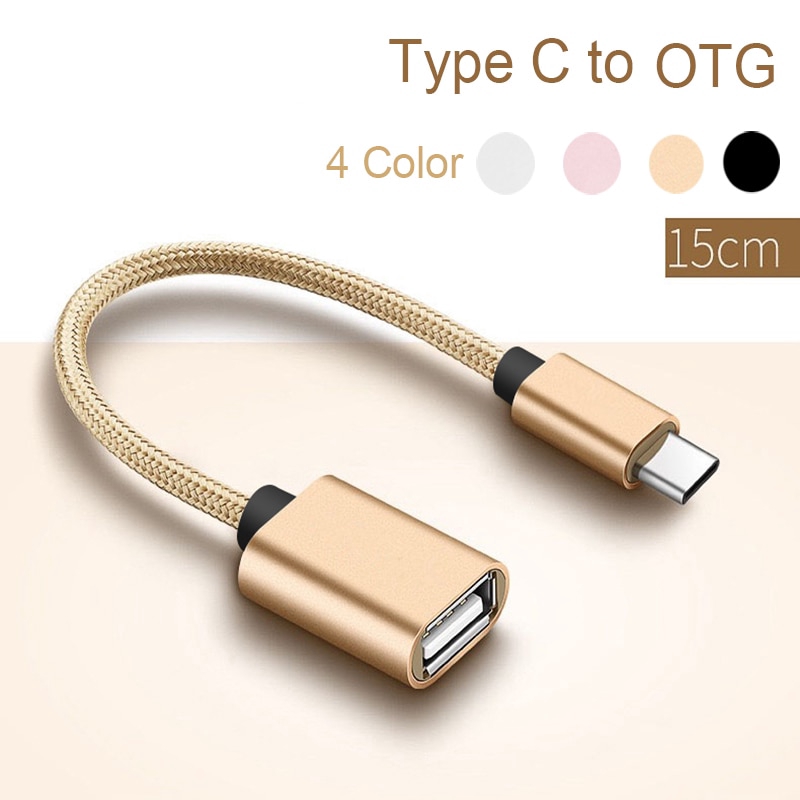 USB Type C to OTG Cable Adapter Converter Audio Cable Wire Splitter OTG ...