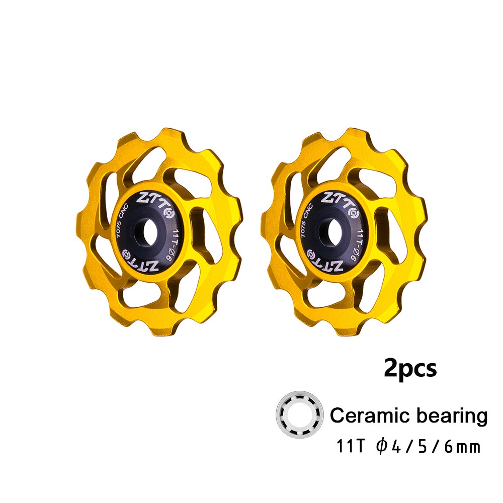 ZTTO MTB 11T Bicycle Rear Derailleur Jockey Wheel Ceramic Bearing Pulley AL7075 CNC Road Bike ...