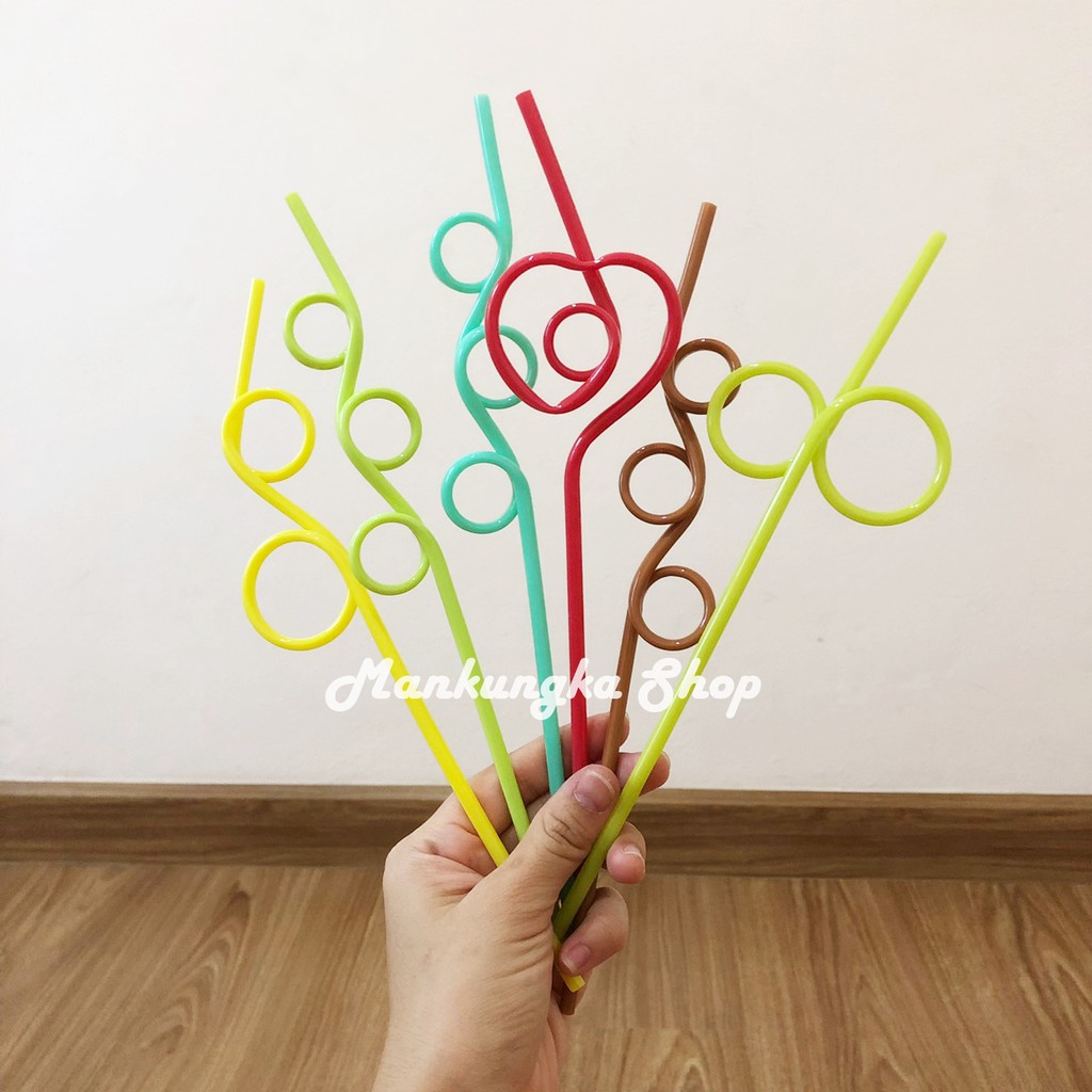 There Are 20 Types Of Fancy PVC Straws For Decorating Cocktail Glasses ...