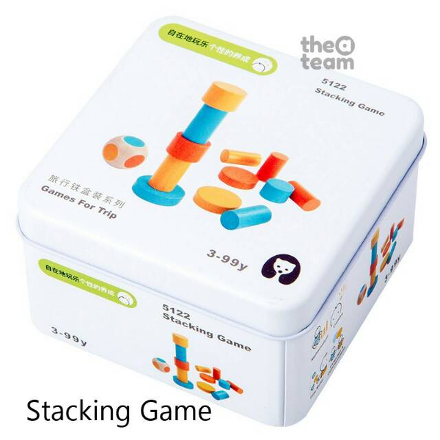 Travel Tin Box Stacking Game Children's Educational Toy | Shopee ...