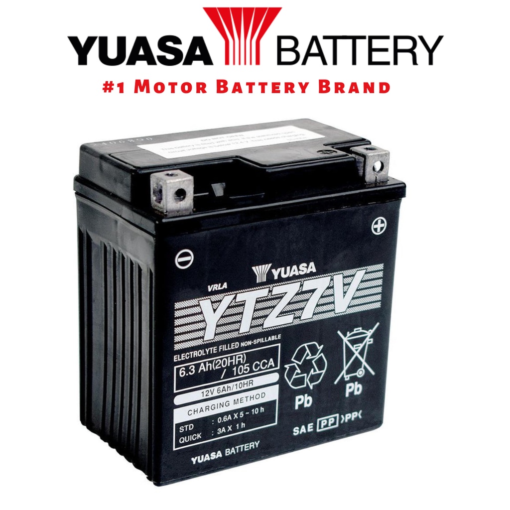 YUASA Battery YTZ7V for AEROX AND NMAX V1 | Shopee Philippines